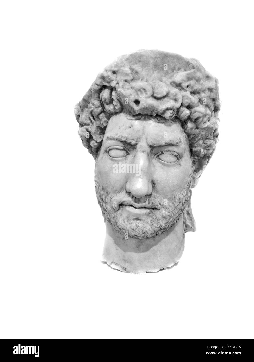 Marble bust of the Roman Emperor Hadrian's head, National Museum of ...