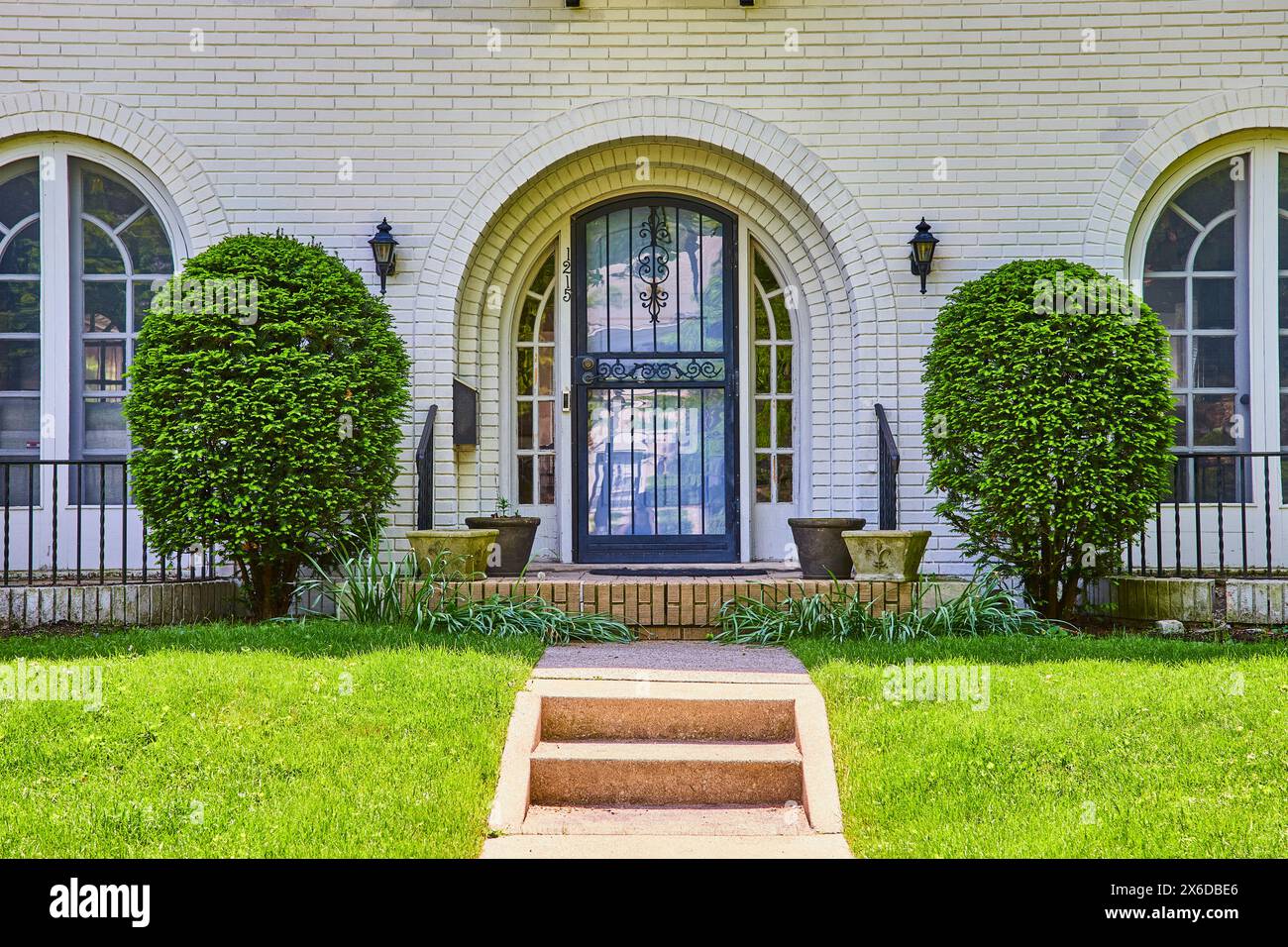Elegant Suburban Home Entrance with Symmetrical Design, Fort Wayne ...