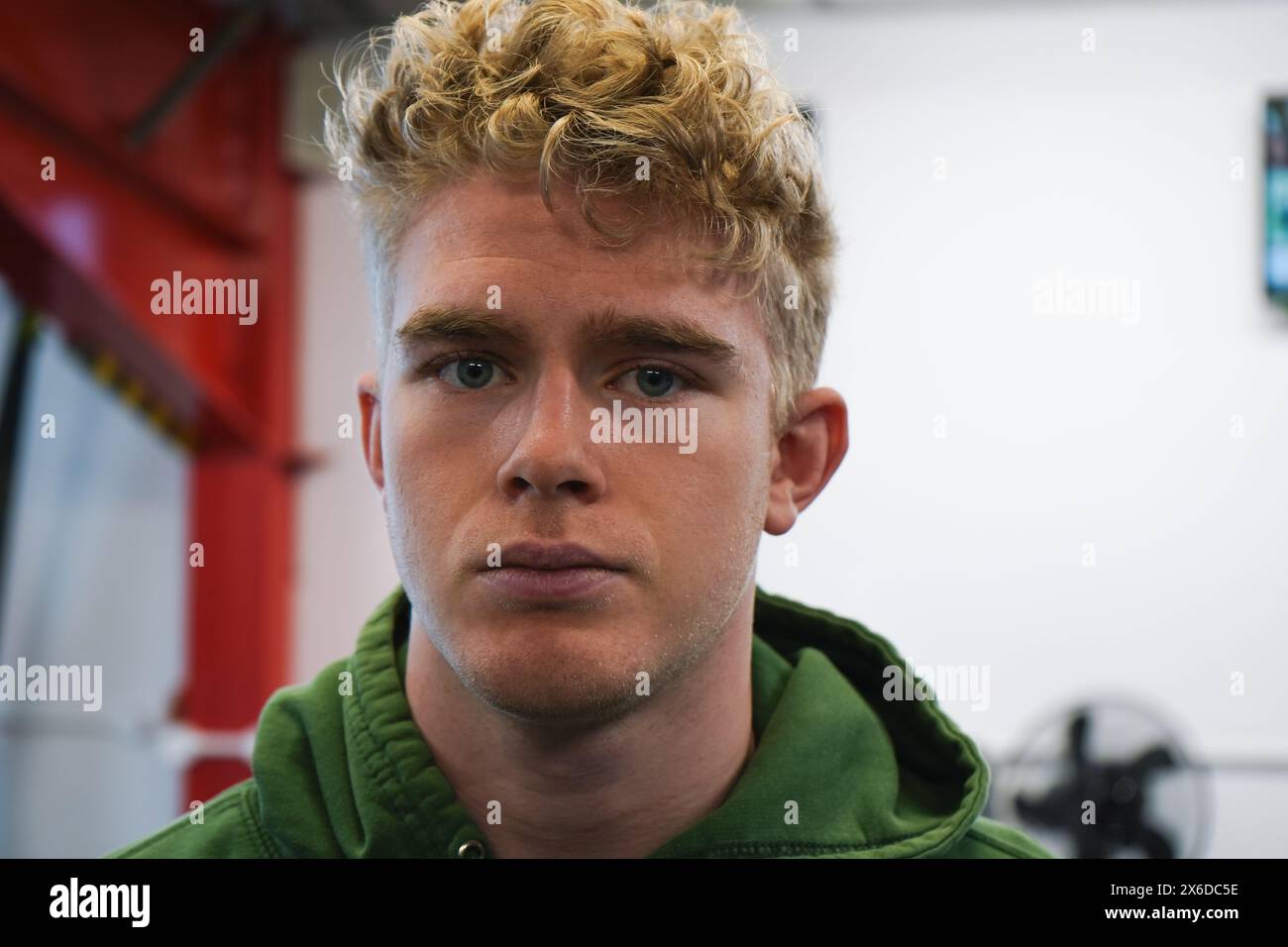 Portrait handsome blond muscular young hi-res stock photography and ...