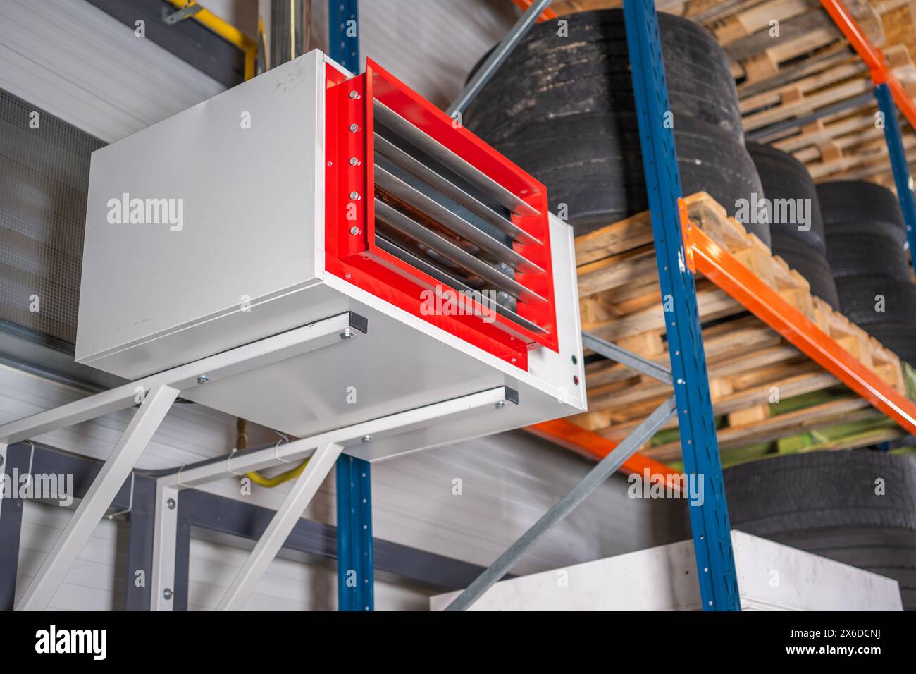 Commercial grade warehouse heater Close Up. Commercial HVAC Theme Stock ...