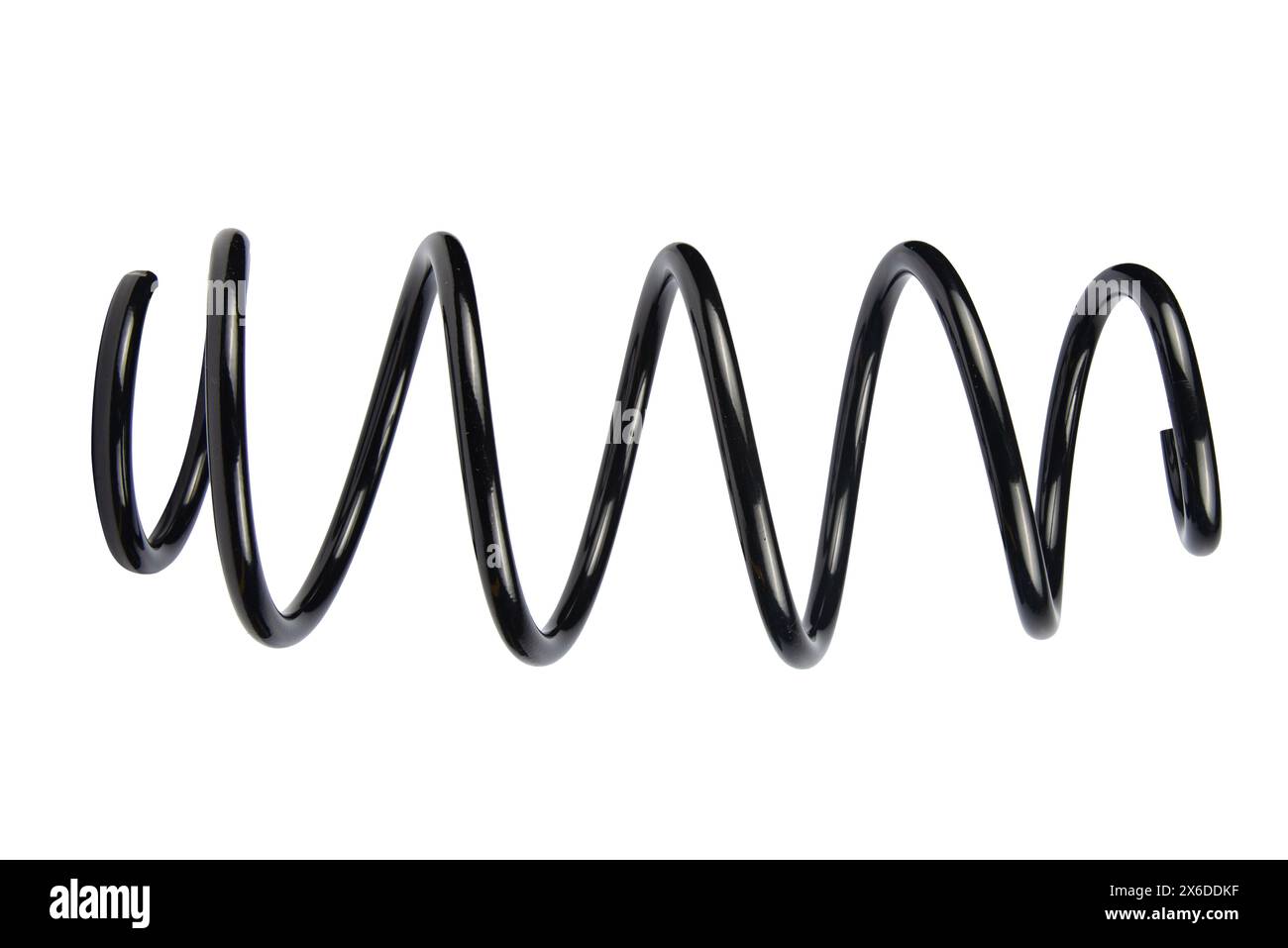 spring (car part) of the shock absorber isolated on white. Car spare ...