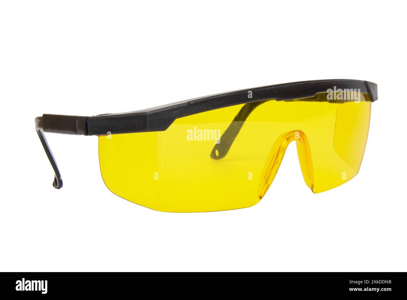 yellow safety glasses isolated on white background Stock Photo - Alamy