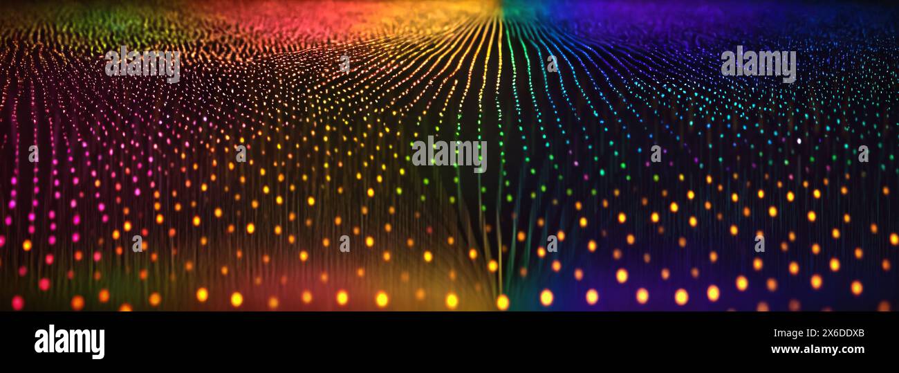 Organic particle field prismatic, glitter abstract background ...