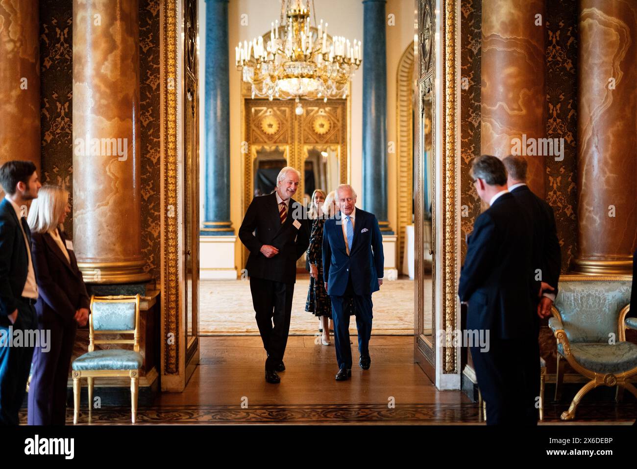 King Charles III arrives for the unveiling of artist Jonathan Yeo's ...