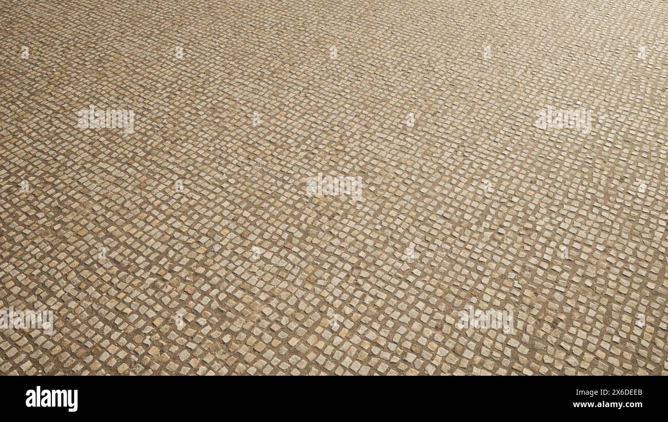 Concept conceptual solid beige background of cobblestone texture floor ...