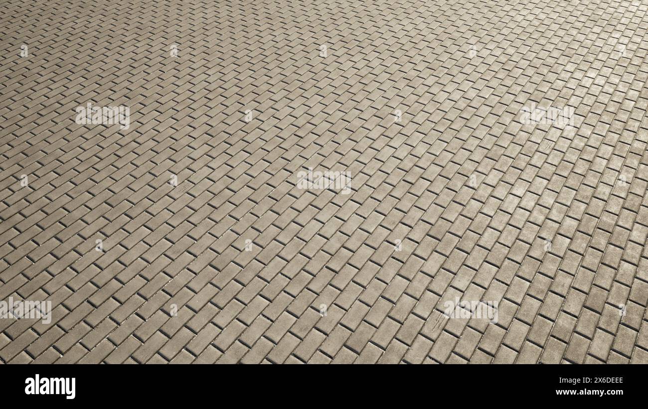 Concept or conceptual solid beige background of brick pavement texture ...