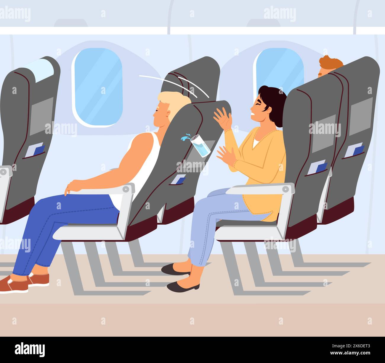 Angry plane passenger Stock Vector Images - Alamy