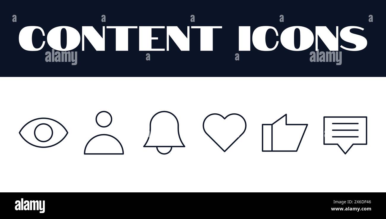 Content Creator Icons Set. Influencer Icon Illustration Vector. Social ...