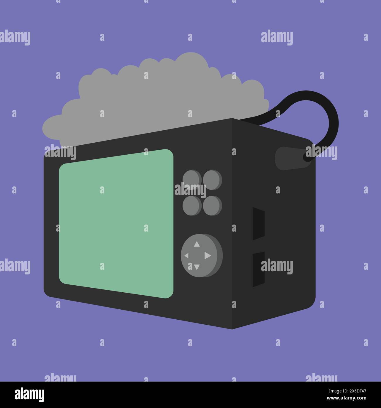 Vlogging Camera Icon Vector. Video Camera with Tripod Illustration ...