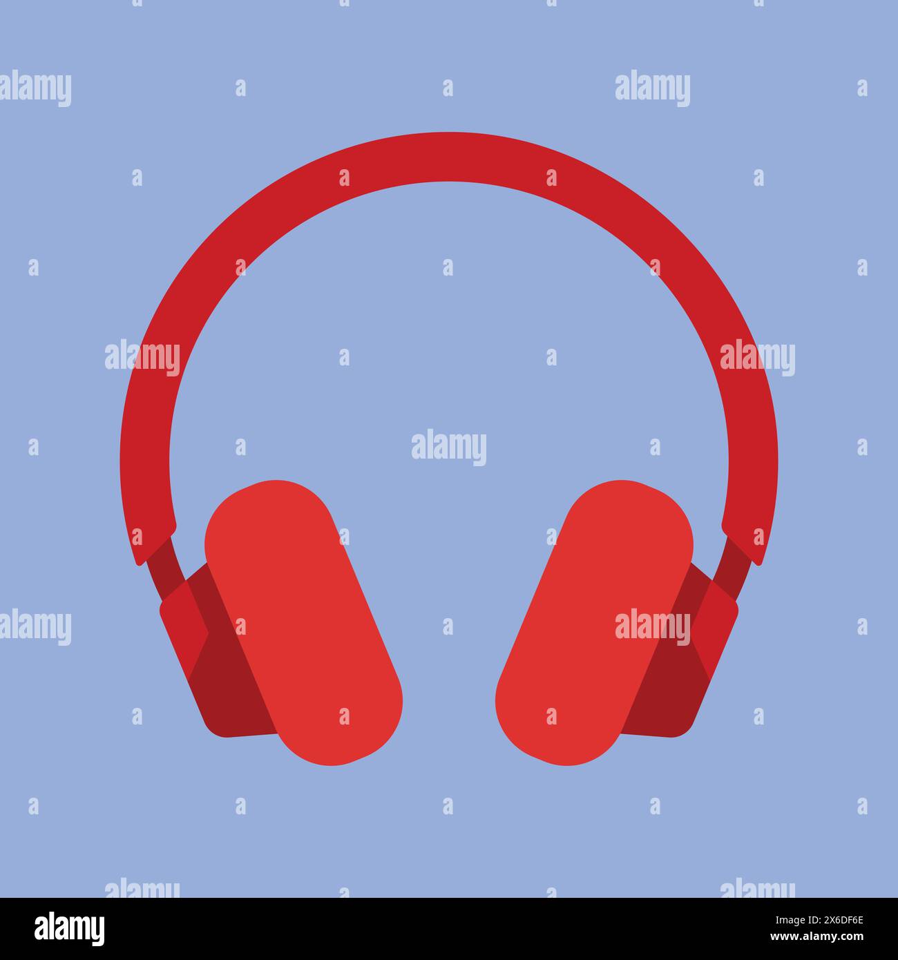 Red Headphones Icon. Headphones Speaker Vector Illustration. Gaming ...
