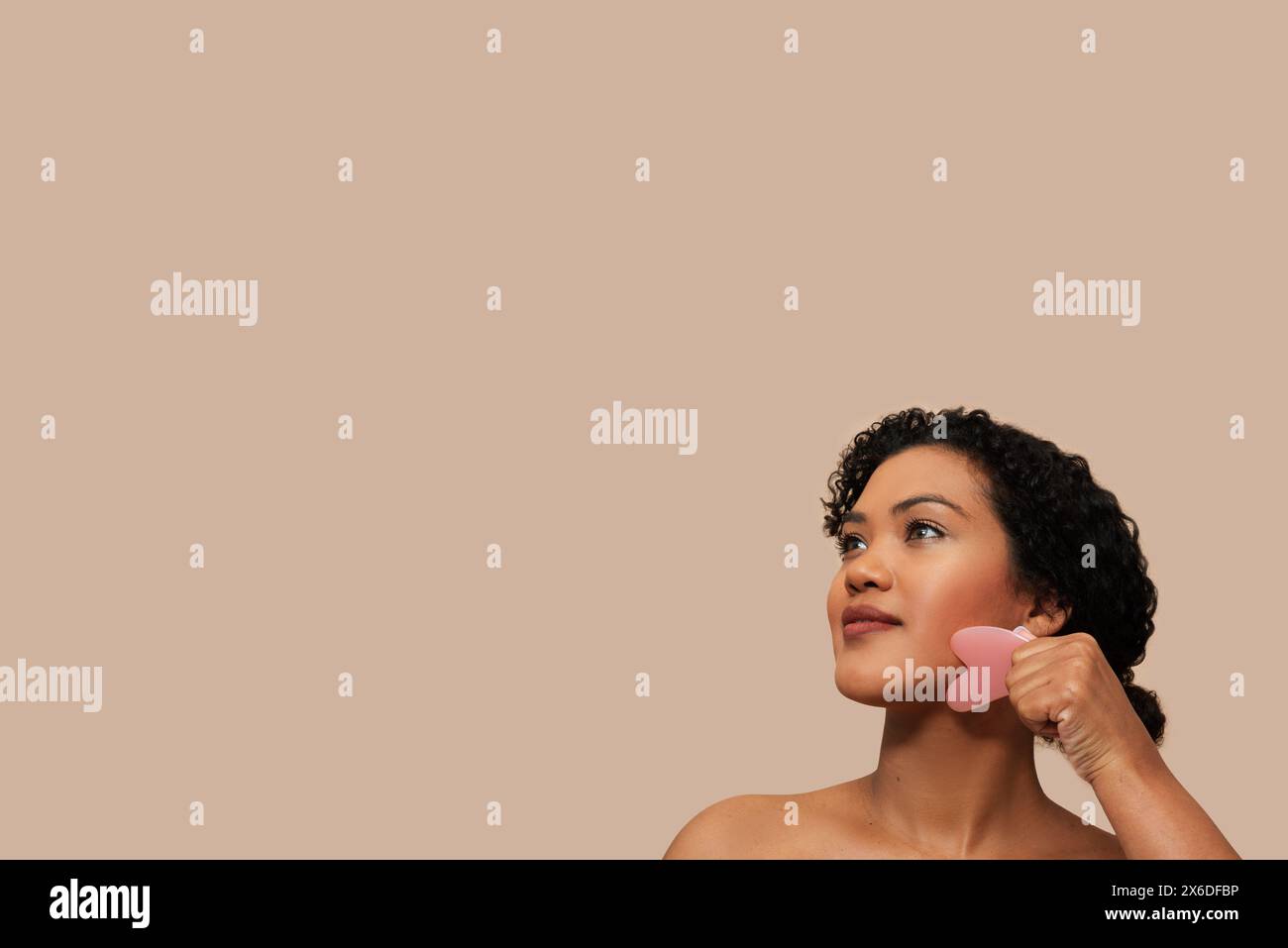 Gua sha lymphatic drainage massage hi-res stock photography and images ...