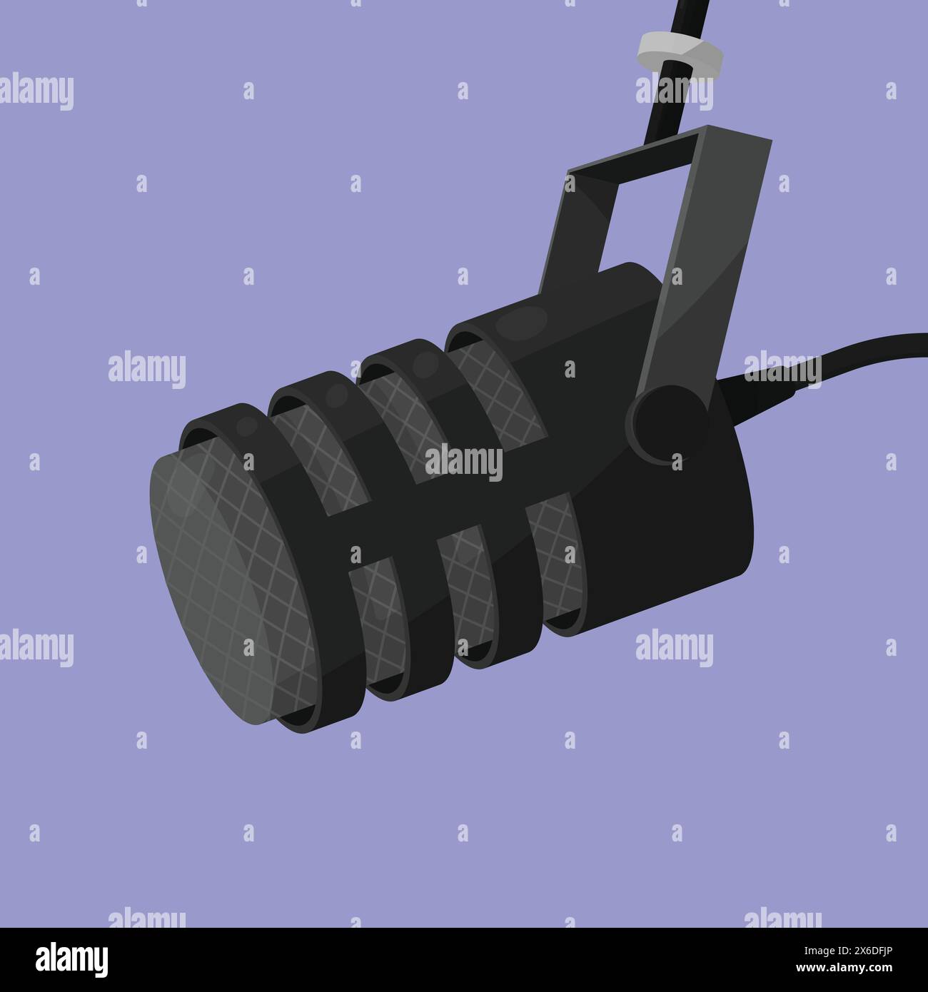 Professional Podcast Mic Illustration Vector. Podcast Mic Icon Vector ...