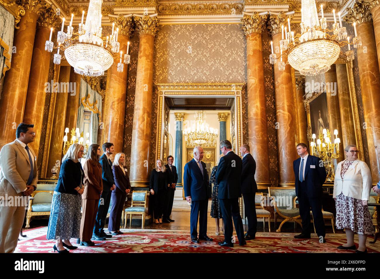 King Charles III arrives for the unveiling of artist Jonathan Yeo's ...
