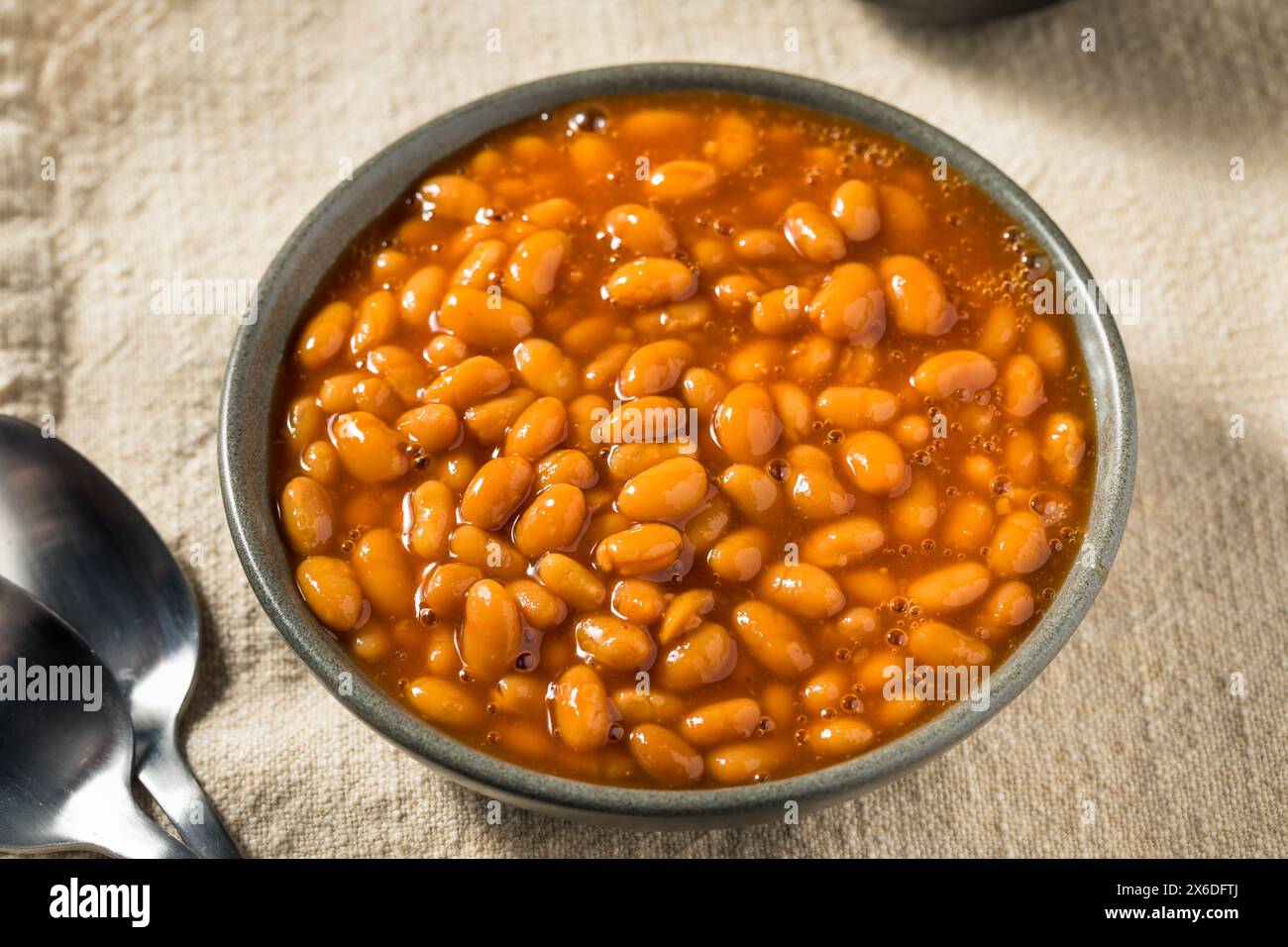 Homemade Barbecue Baked Beans with Tomato Sauce Stock Photo - Alamy