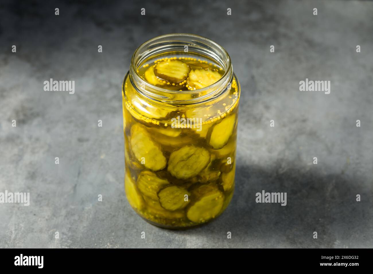 Organic Jarred Bread and Butter Dill PIckles in Slices Stock Photo - Alamy