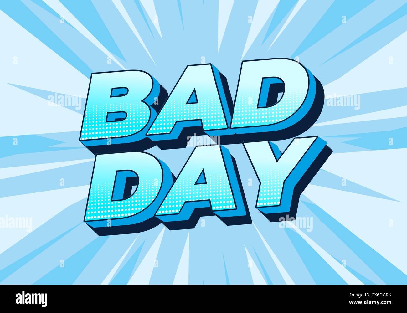 Bad day. Text effect design in 3D style with good colors Stock Vector ...