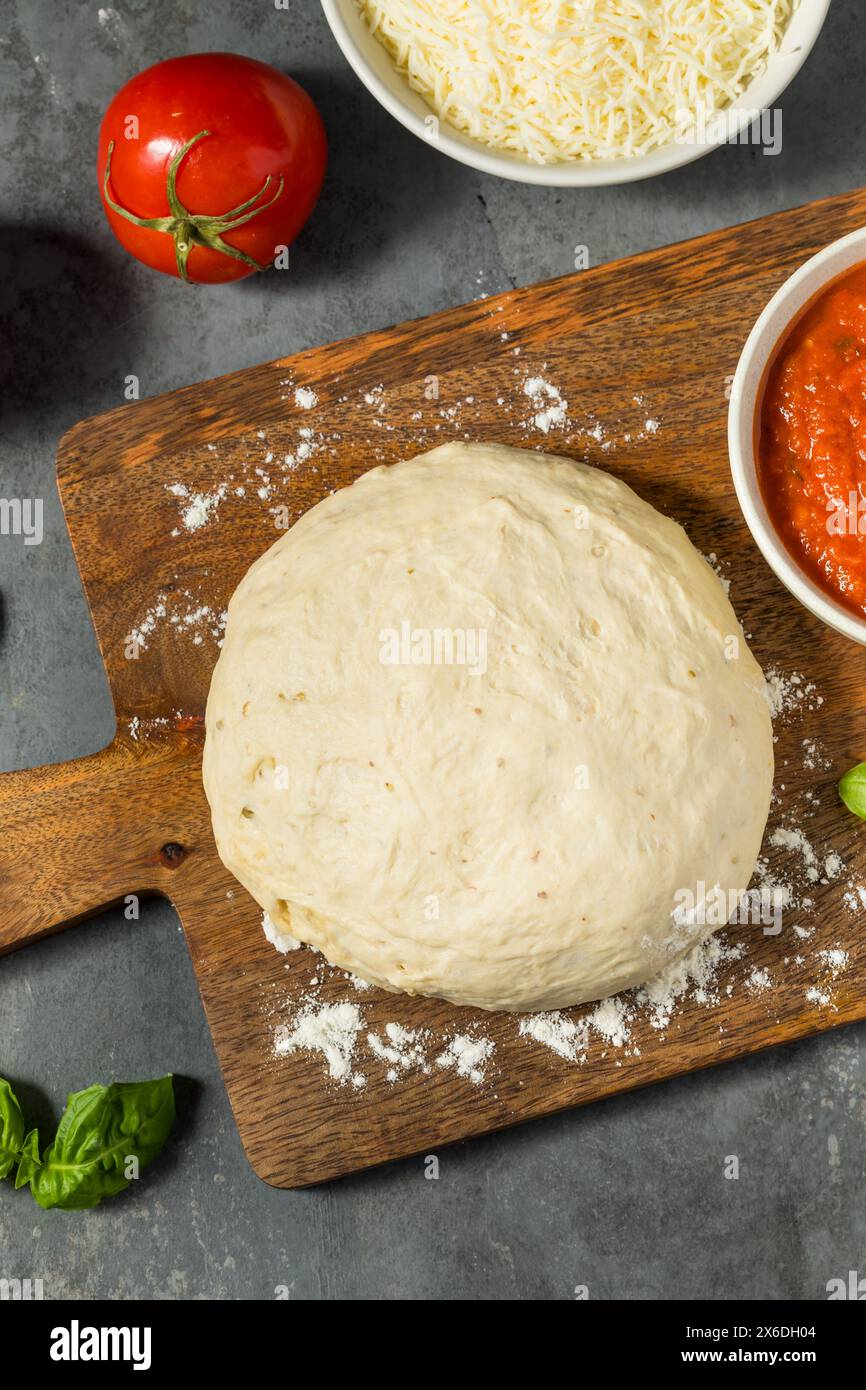 Raw bread pizza dough hi-res stock photography and images - Alamy
