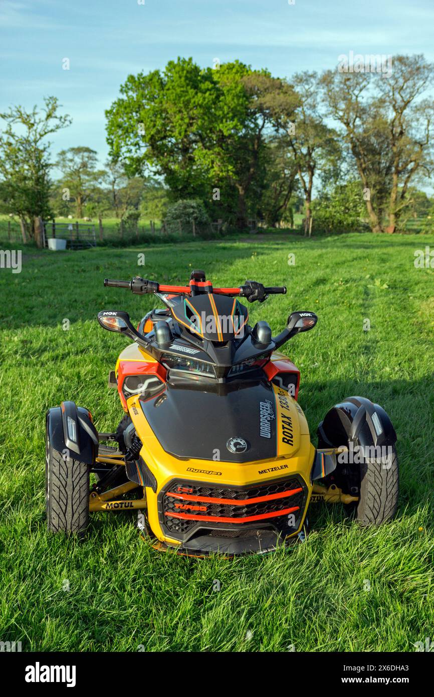 Can-Am Spyder. Wheels Up North, Longridge Stock Photo - Alamy