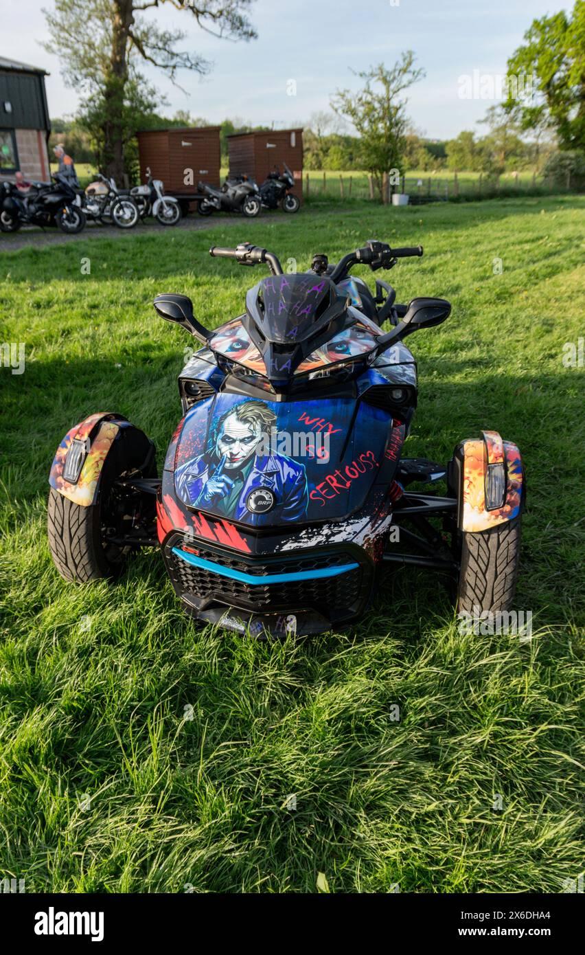 Can-Am Spyder. Wheels Up North, Longridge Stock Photo - Alamy