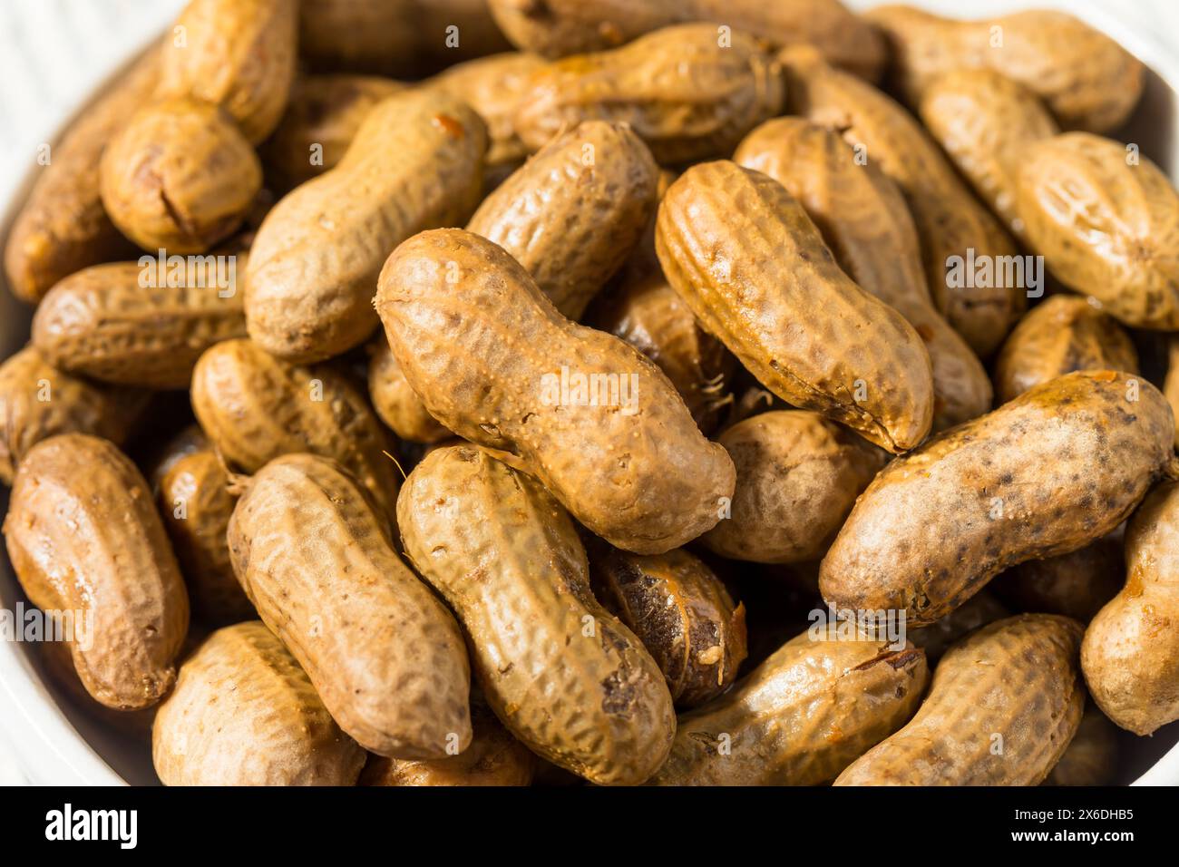 Spicy Southern Cajun Boiled Peanuts for a Snack in a Bowl Stock Photo ...