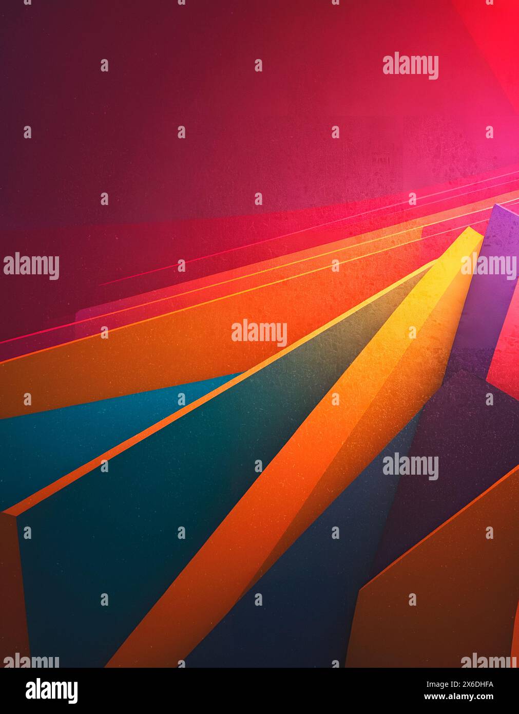 Geometric background with mid-page vanishing point in colorful graffiti ...