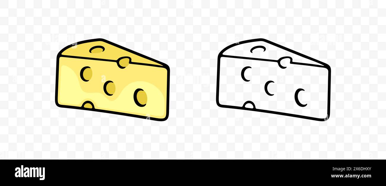Piece of cheese, dairy and milk product, graphic design. Food and meal ...