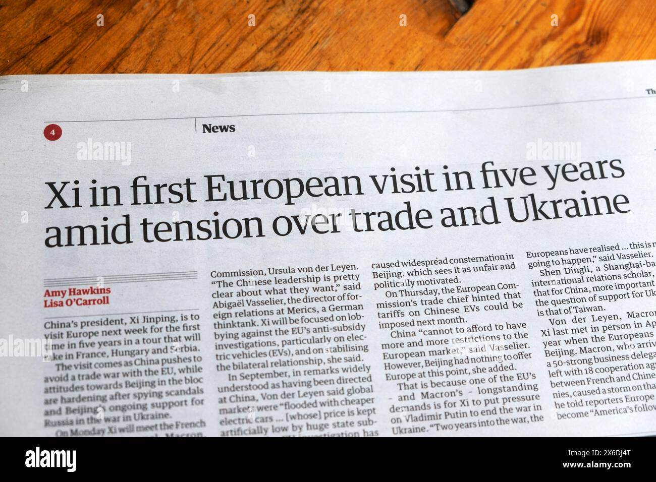'Xi (Jingping) in first European visit in five years amid tension over ...