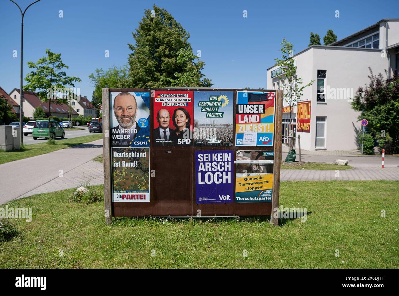 Muenchen GER, Themenbild, Wahlplakate zur Europawahl in Deutschland ...