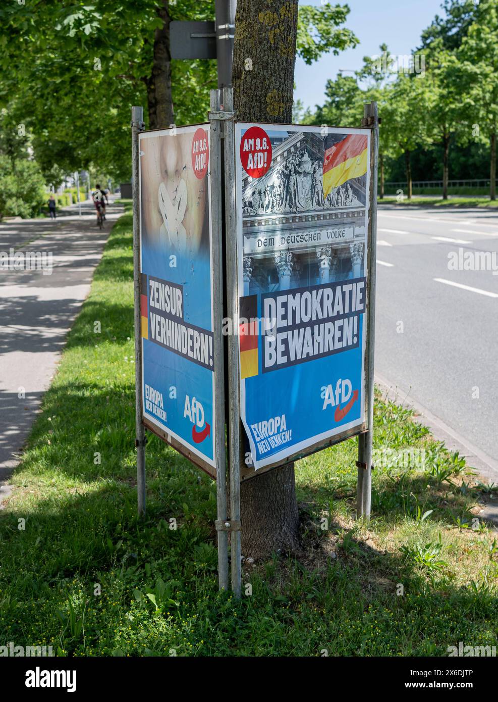 Muenchen GER, Themenbild, Wahlplakate zur Europawahl in Deutschland ...