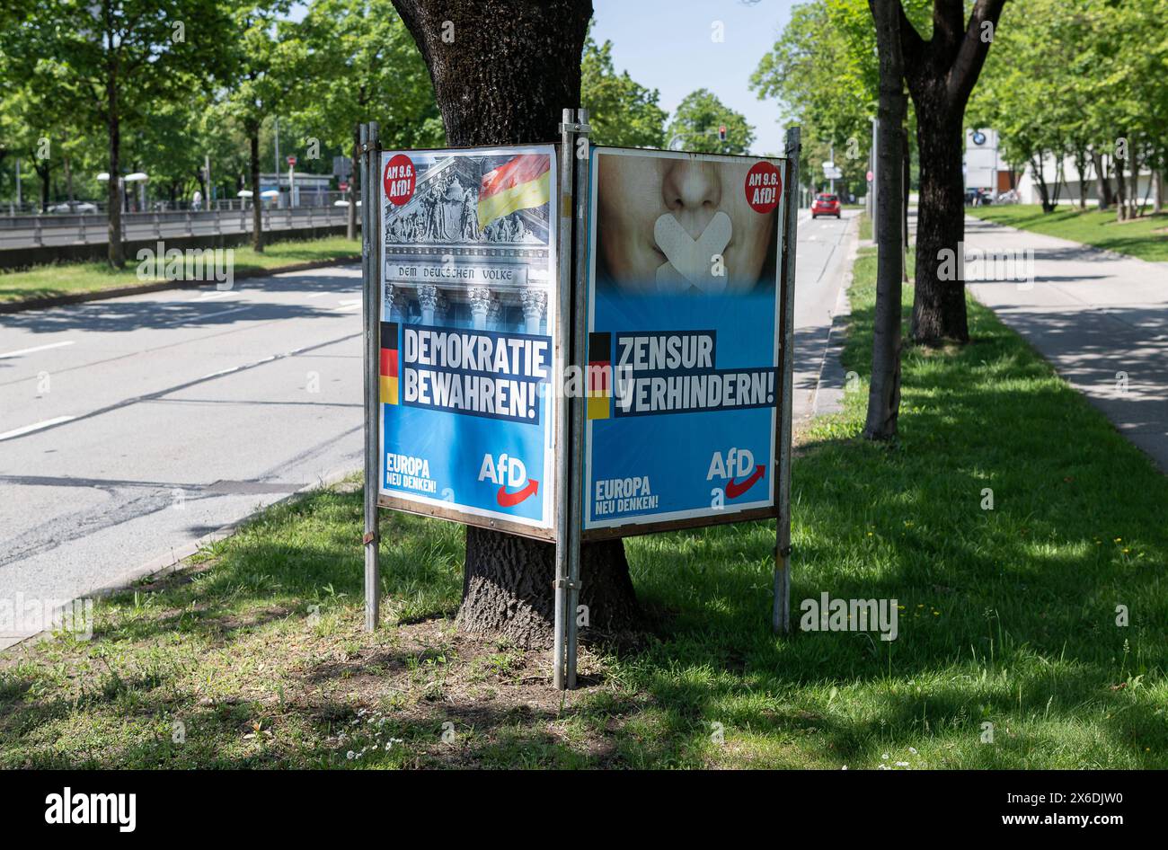 Muenchen GER, Themenbild, Wahlplakate zur Europawahl in Deutschland ...