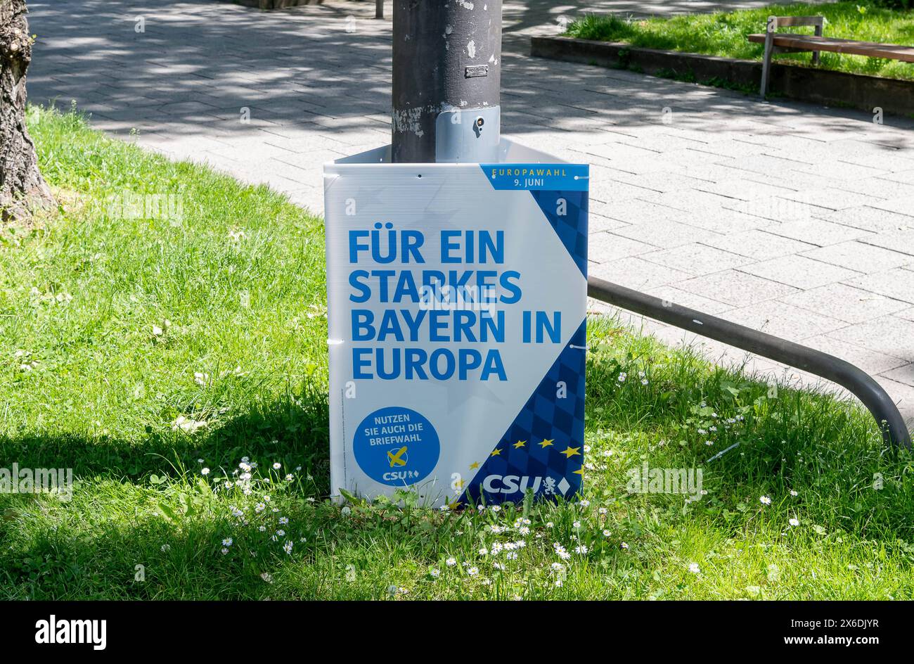 Muenchen GER, Themenbild, Wahlplakate zur Europawahl in Deutschland ...