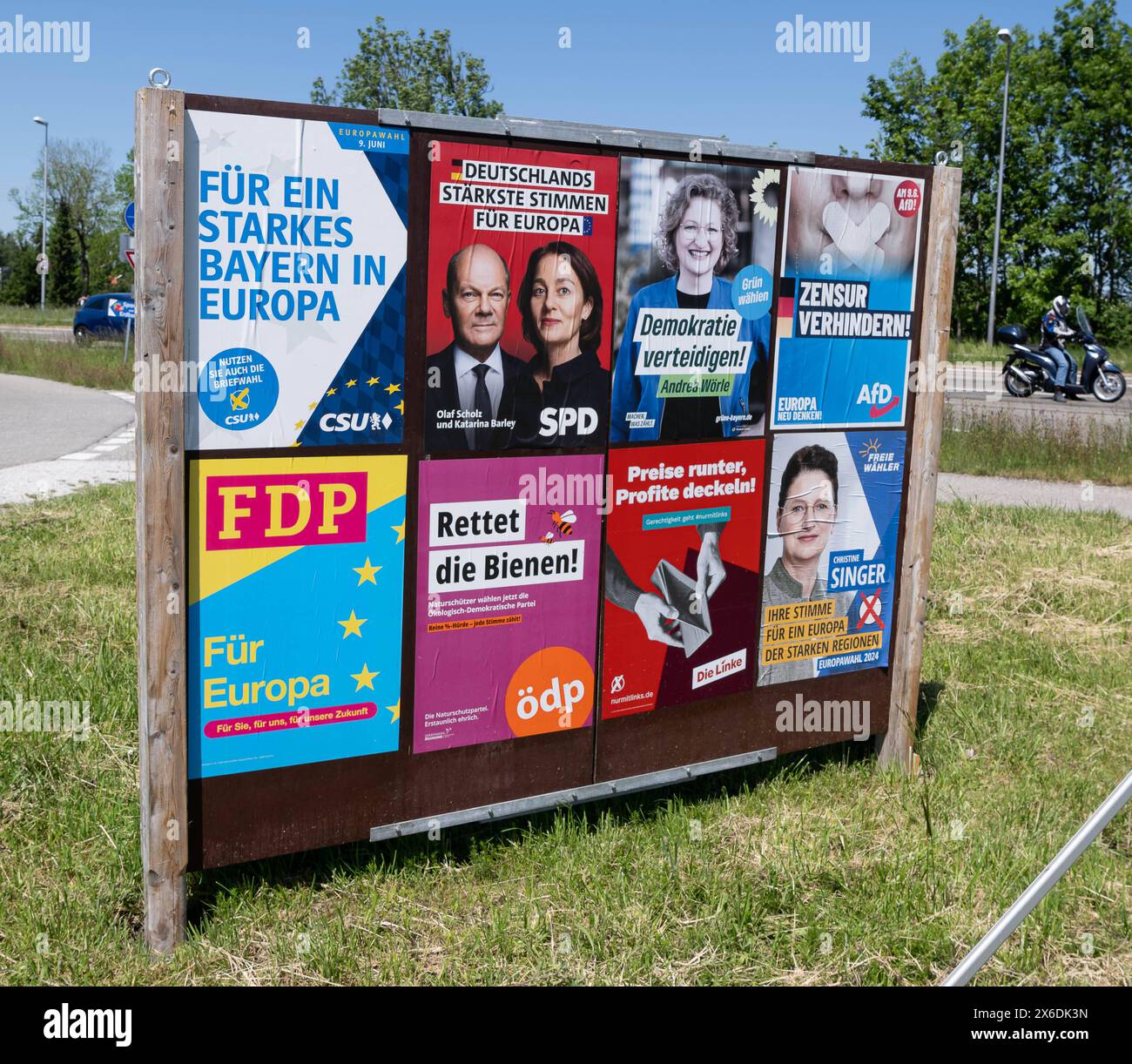 Muenchen GER, Themenbild, Wahlplakate zur Europawahl in Deutschland ...