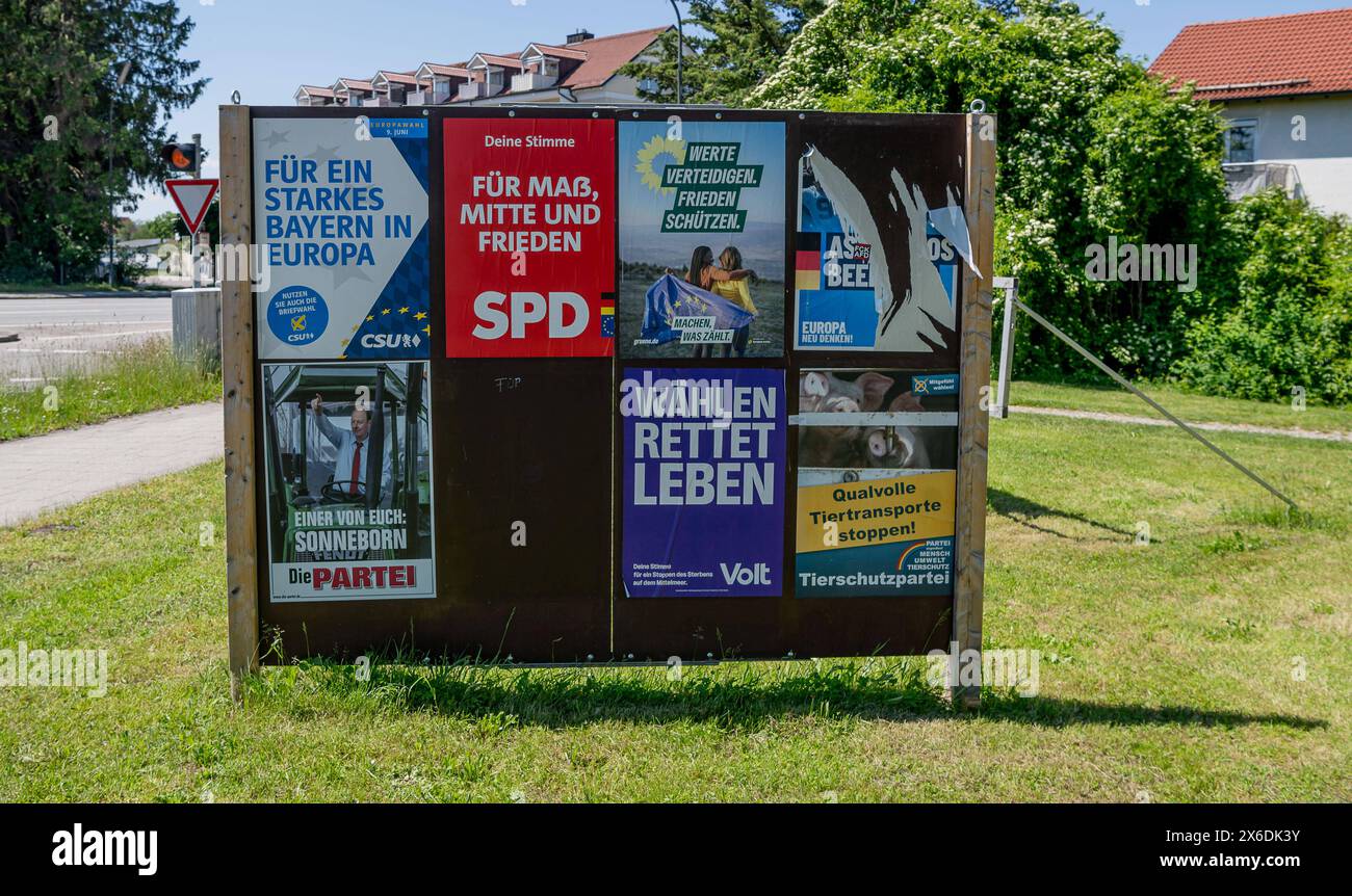 Muenchen GER, Themenbild, Wahlplakate zur Europawahl in Deutschland ...