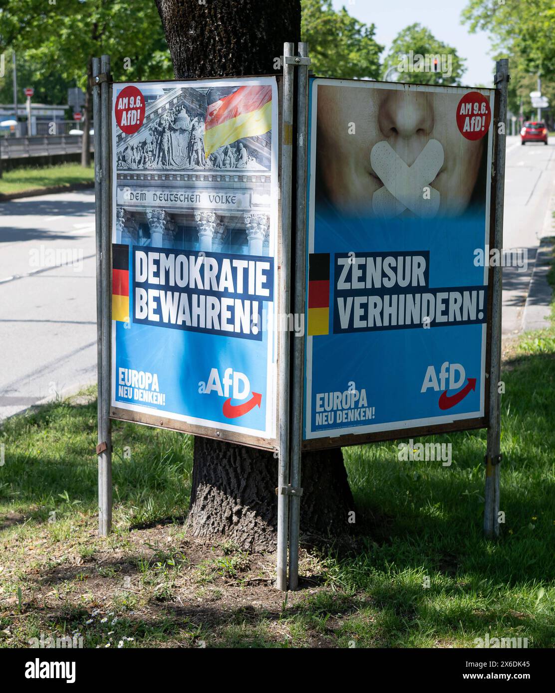 Muenchen GER, Themenbild, Wahlplakate zur Europawahl in Deutschland ...
