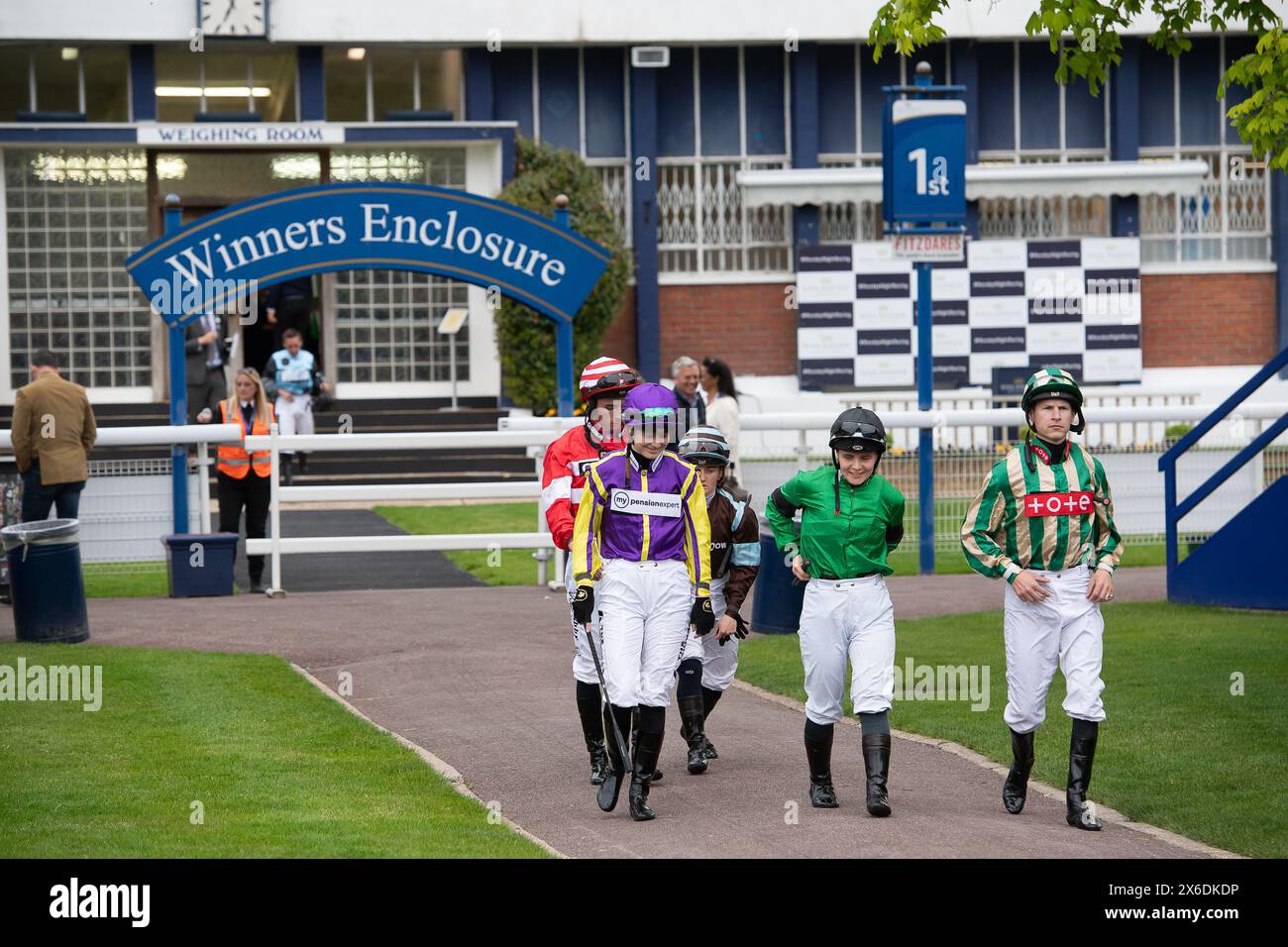 Windsor, Berkshire, UK. 13th May, 2024. Jockey Saffie Oborne (purple ...