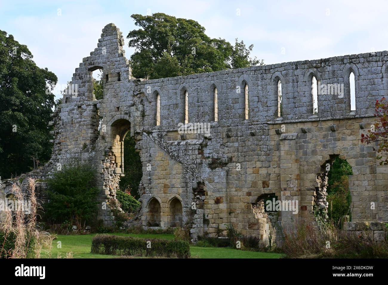 Jervaulx Abbey, East Witton, near Ripon, North Yorkshire, England UK ...