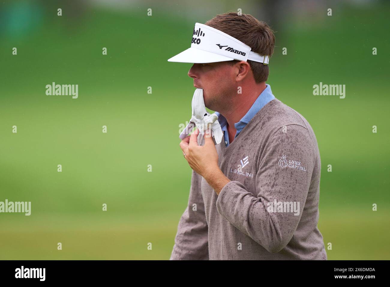 Keith Mitchell of the United States in action during a practice round ...