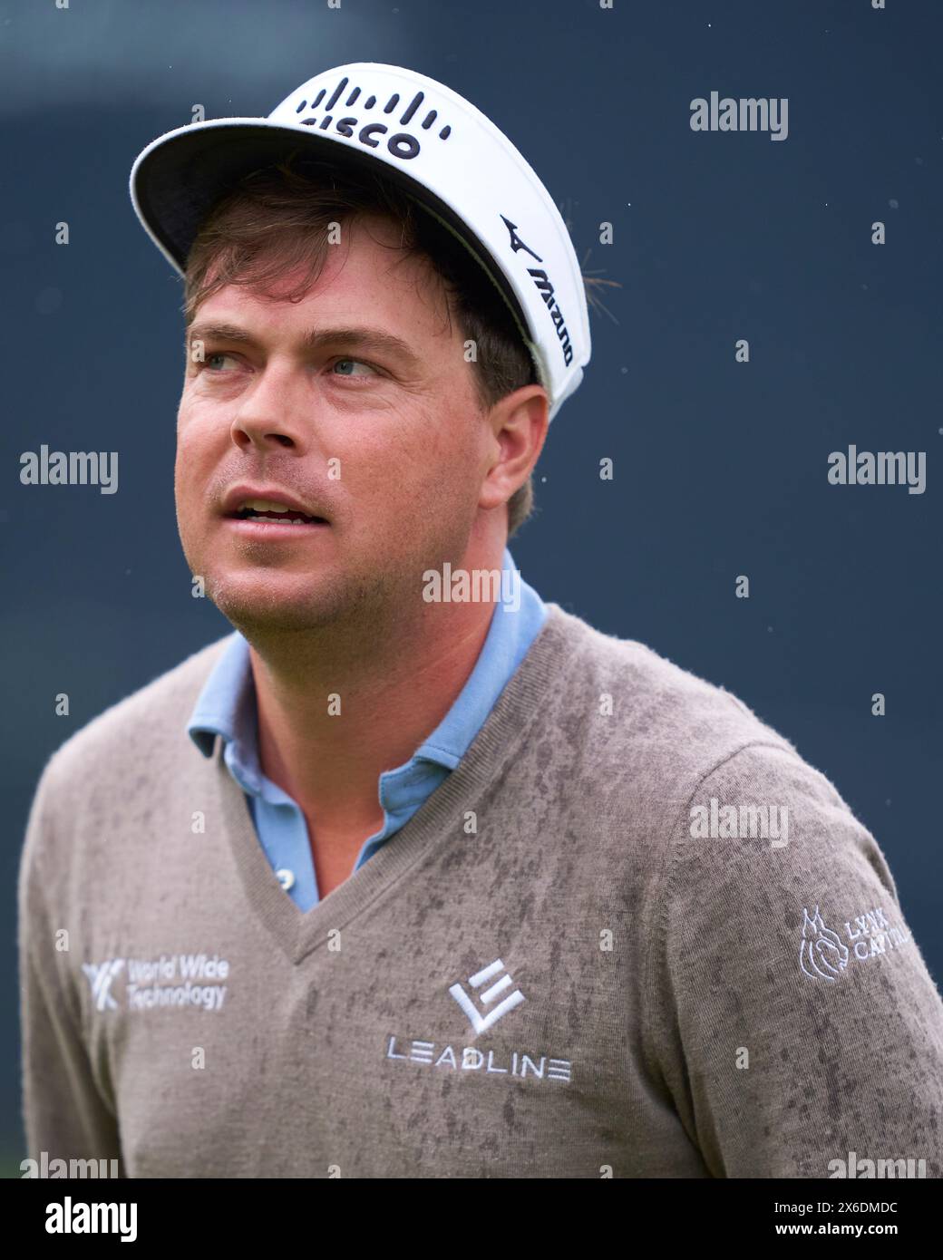 Keith Mitchell of the United States in action during a practice round ...