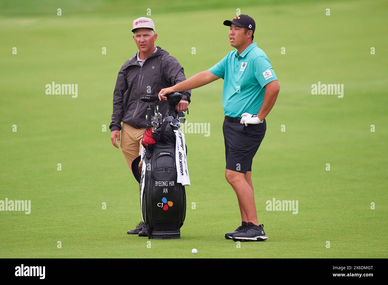 Byeong Hun An of South Korea in action during a practice round prior to ...
