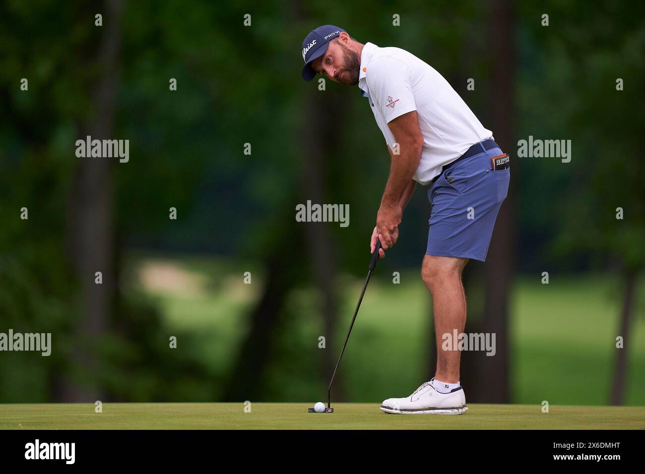 Braden Shattuck of the United States in action during a practice round ...