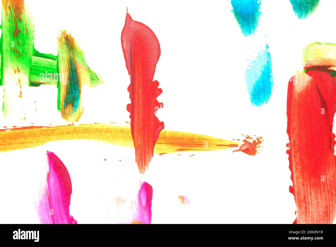 A Thick Messy Abstract Vivid Paint Strokes and Brush Marks Multicolored ...