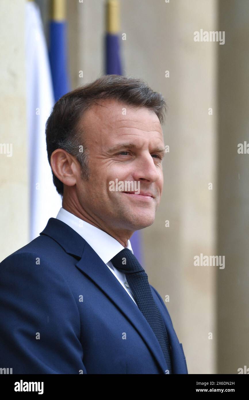 Paris, France. 14th May, 2024. French President Emmanuel Macron ...