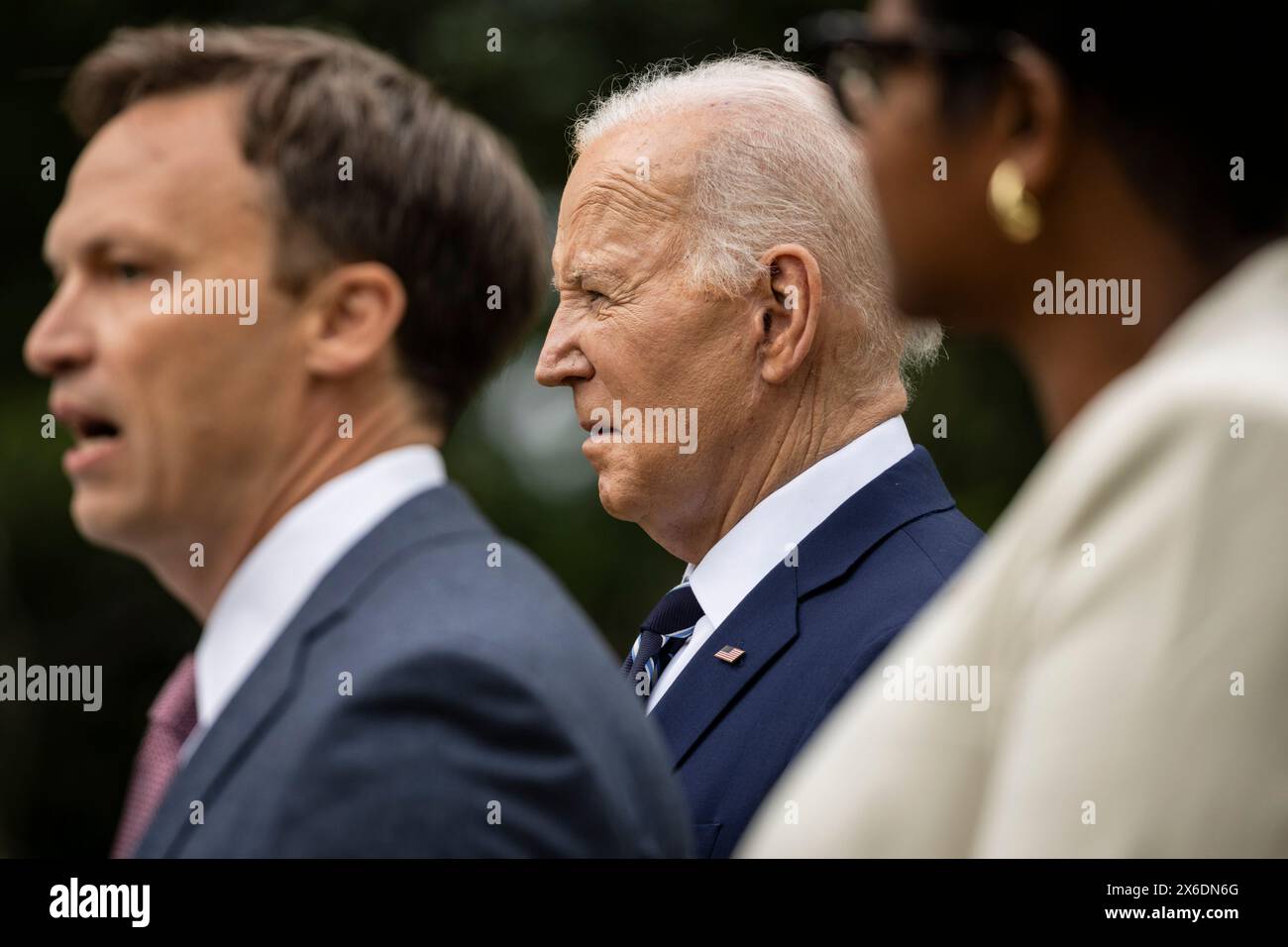 Washington, United States. 14th May, 2024. President Joe Biden listens ...