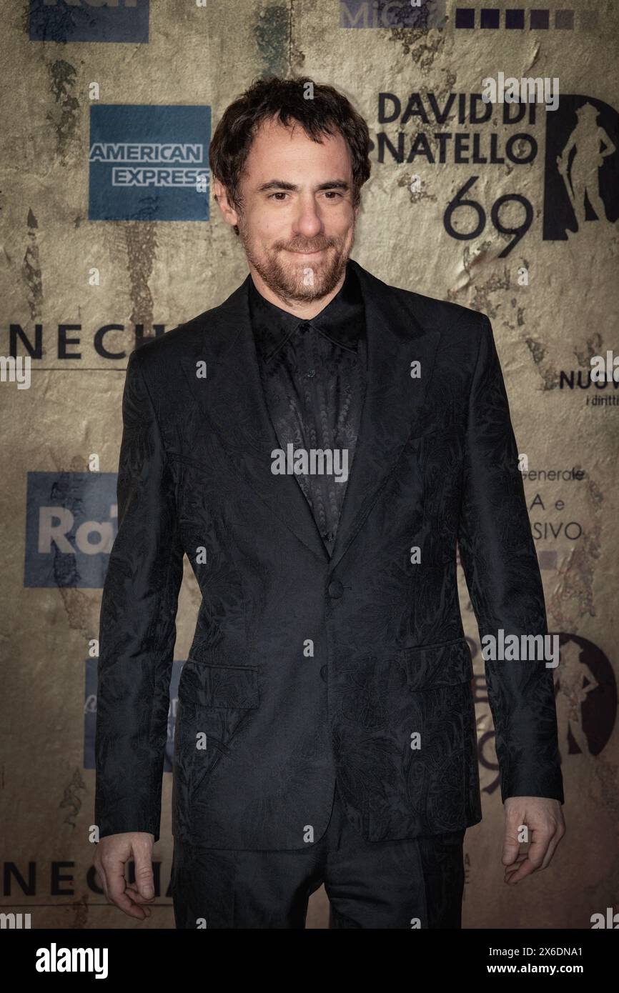 Rome, Italy - May 3, 2024: Italian actor Elio Germano attends the red carpet of the 2024 David ...