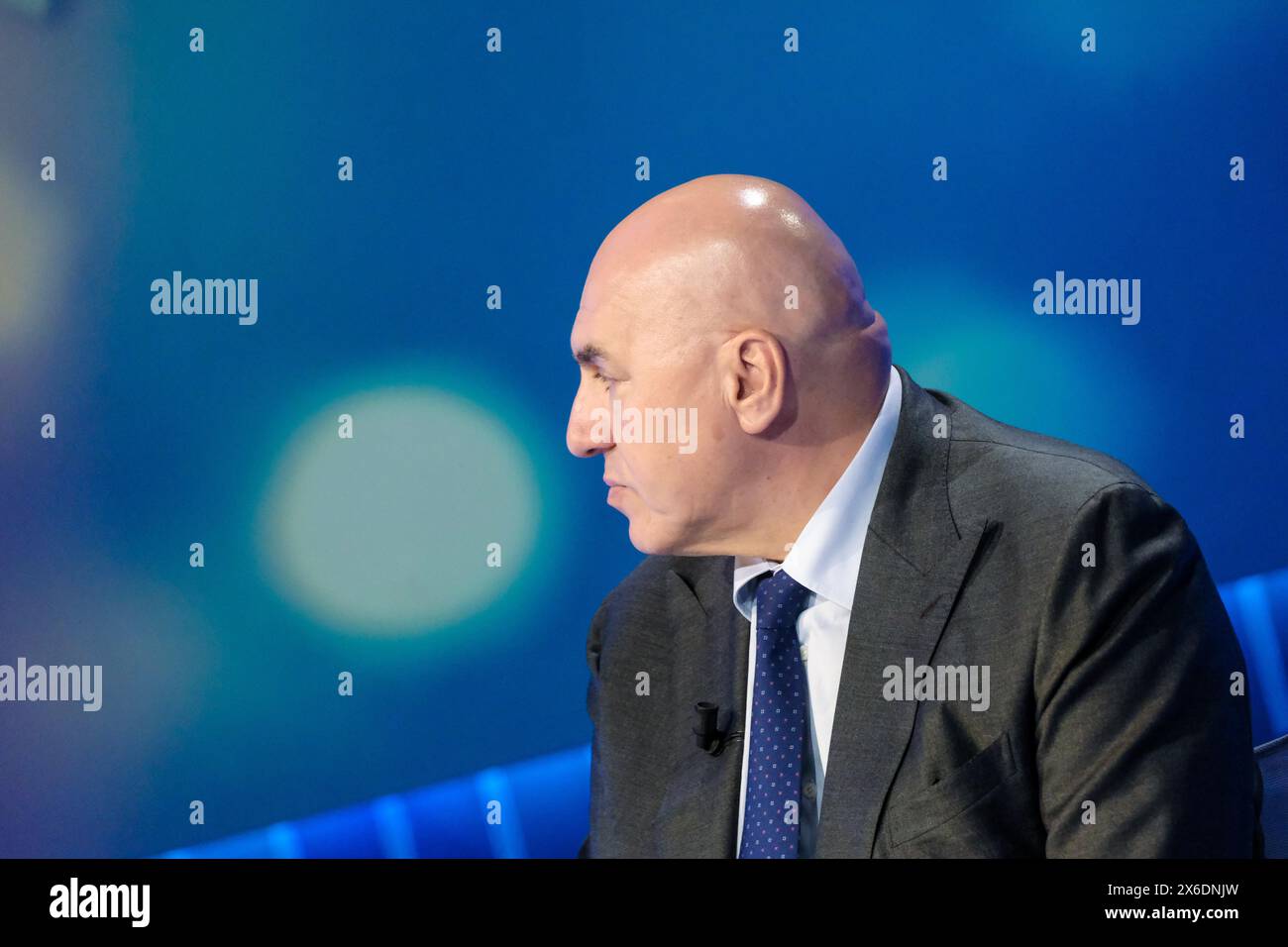 Roma, Italia. 14th May, 2024. Il Ministro della Difesa Guido Crosetto ospite della trasmissione ...