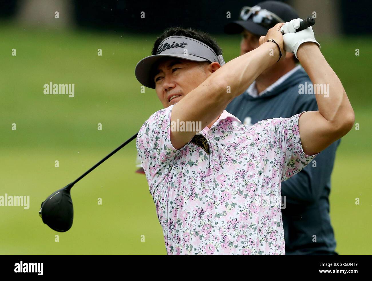 Y.E. Yang from South Korea, hits a drive off the twelfth tee during the ...