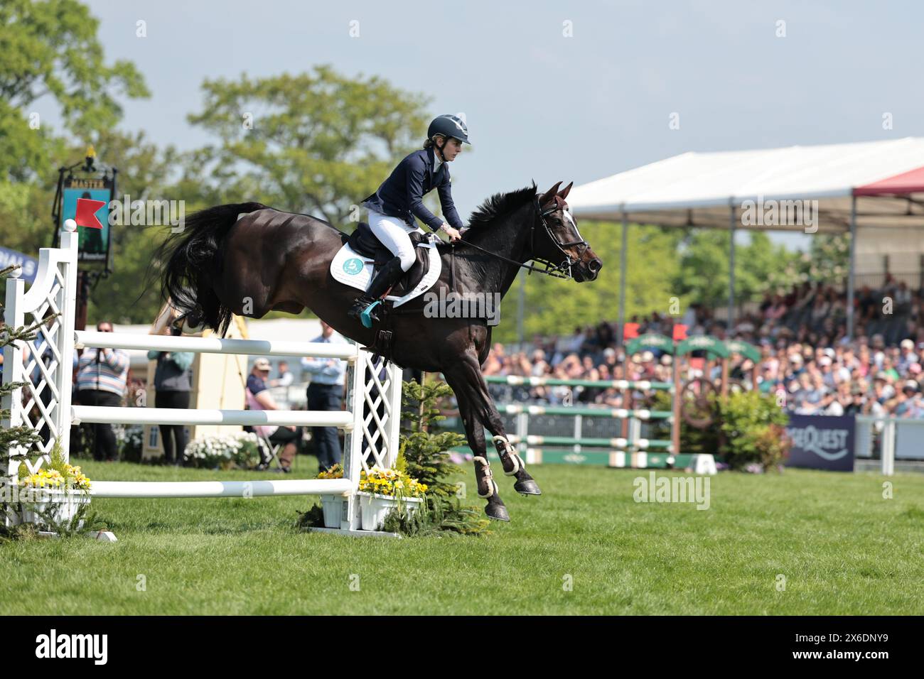 Helen Bates of Great Britain with Carpe Diem during showjumping at ...