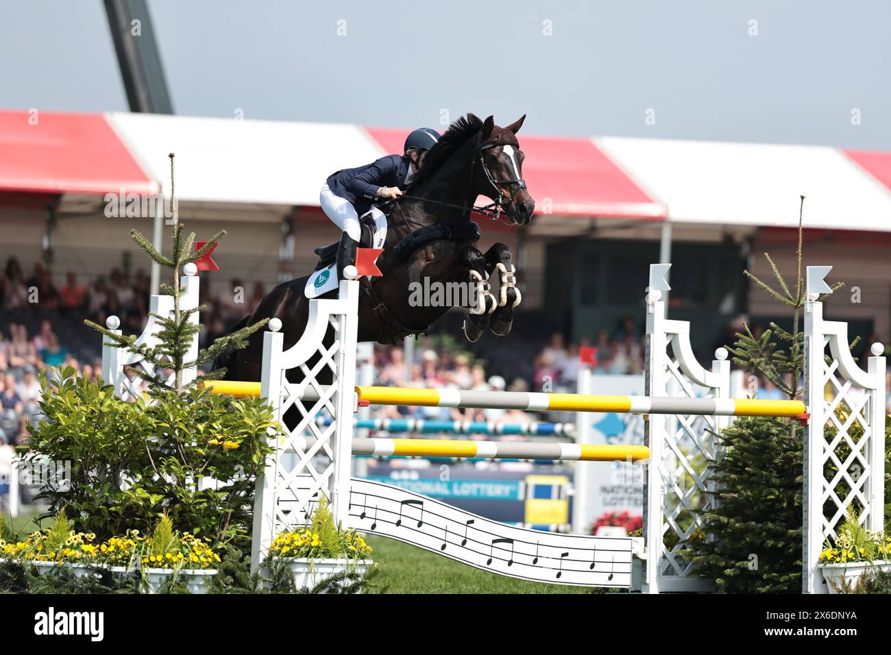 Helen Bates of Great Britain with Carpe Diem during showjumping at ...