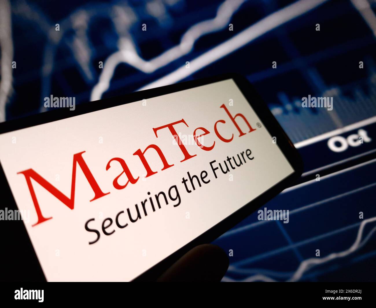 Konskie, Poland - May 13, 2024: ManTech company logo displayed on ...