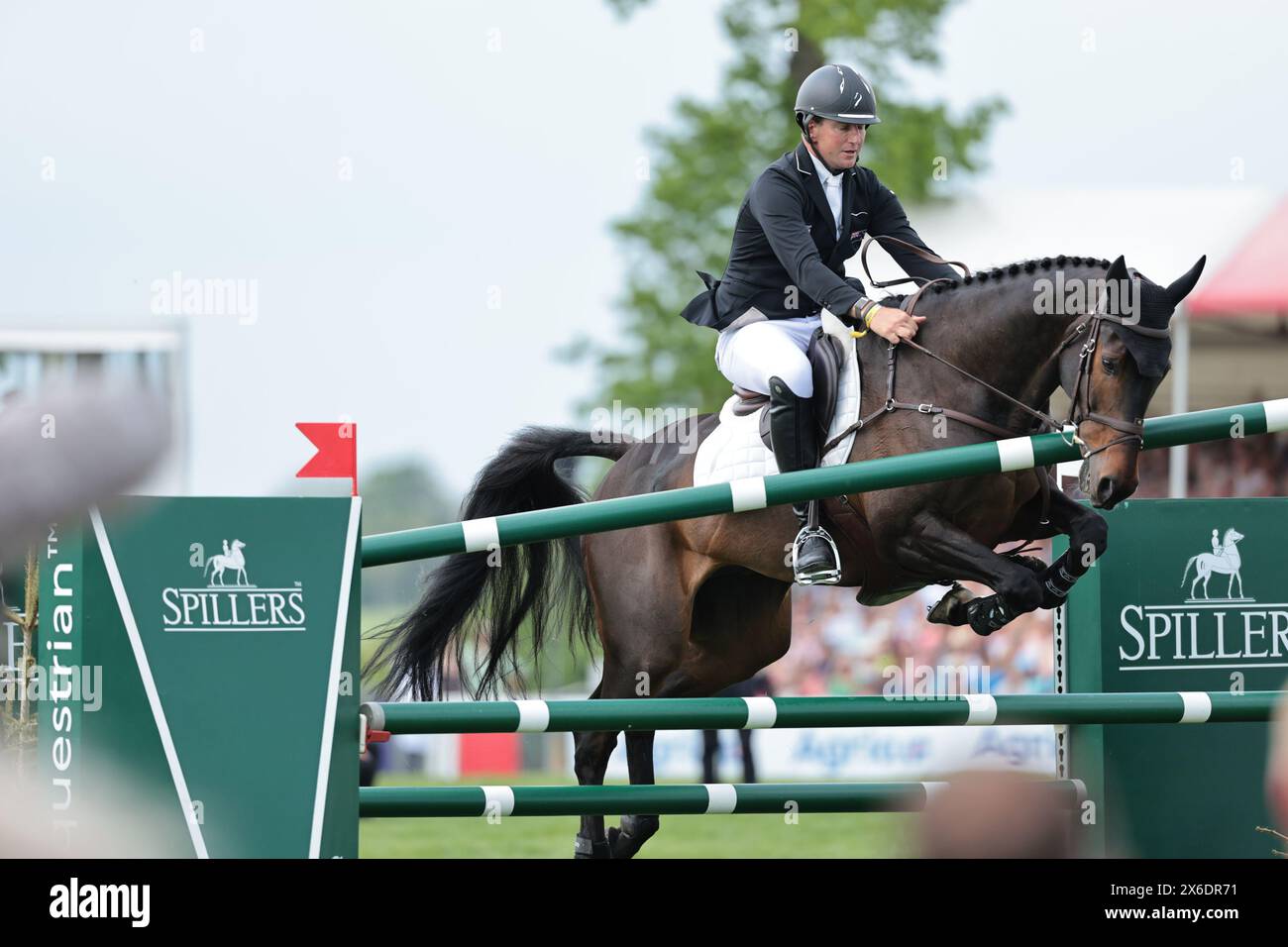 Jesse Campbell of New Zealand with Cooley Lafitte during showjumping at ...